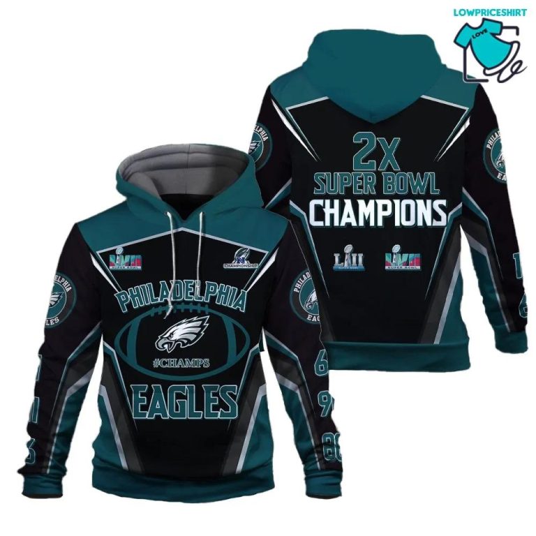 Philadelphia Eagles Super Bowl Champion 2023 2 Time Super Bowl ...